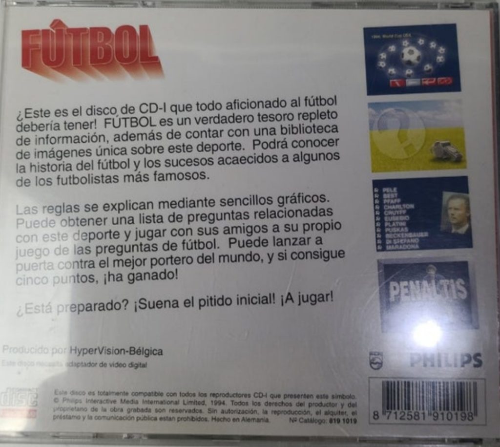 Fútbol – Football Spanish version – The World of CD-i